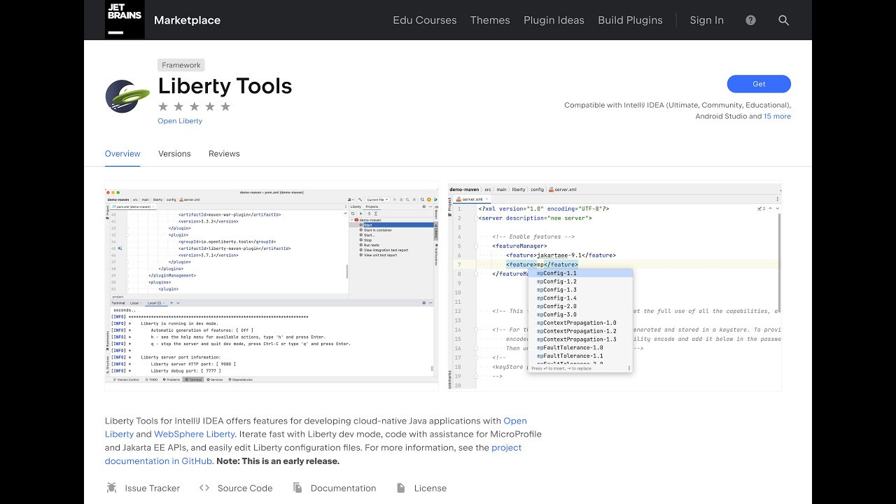 Liberty Tools - IntelliJ IDEs Plugin | Marketplace