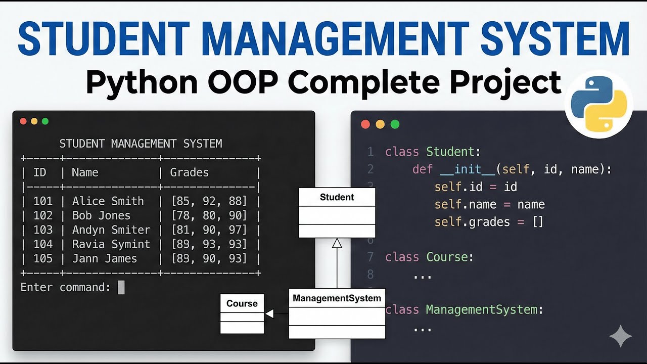 Student Management System | Python OOP Complete Project#Python #Programming #Project