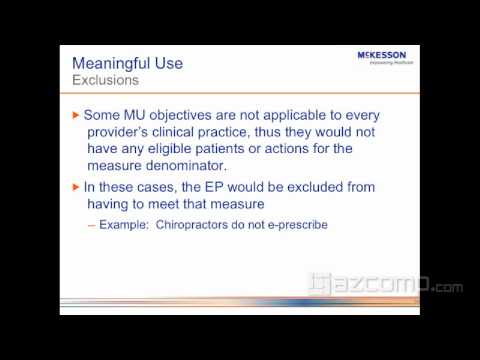 15 Core Objectives defined for EHR Stimulus with McKesson Practice Partner