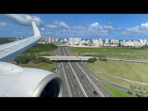 American 737 Landing in San Juan, PR