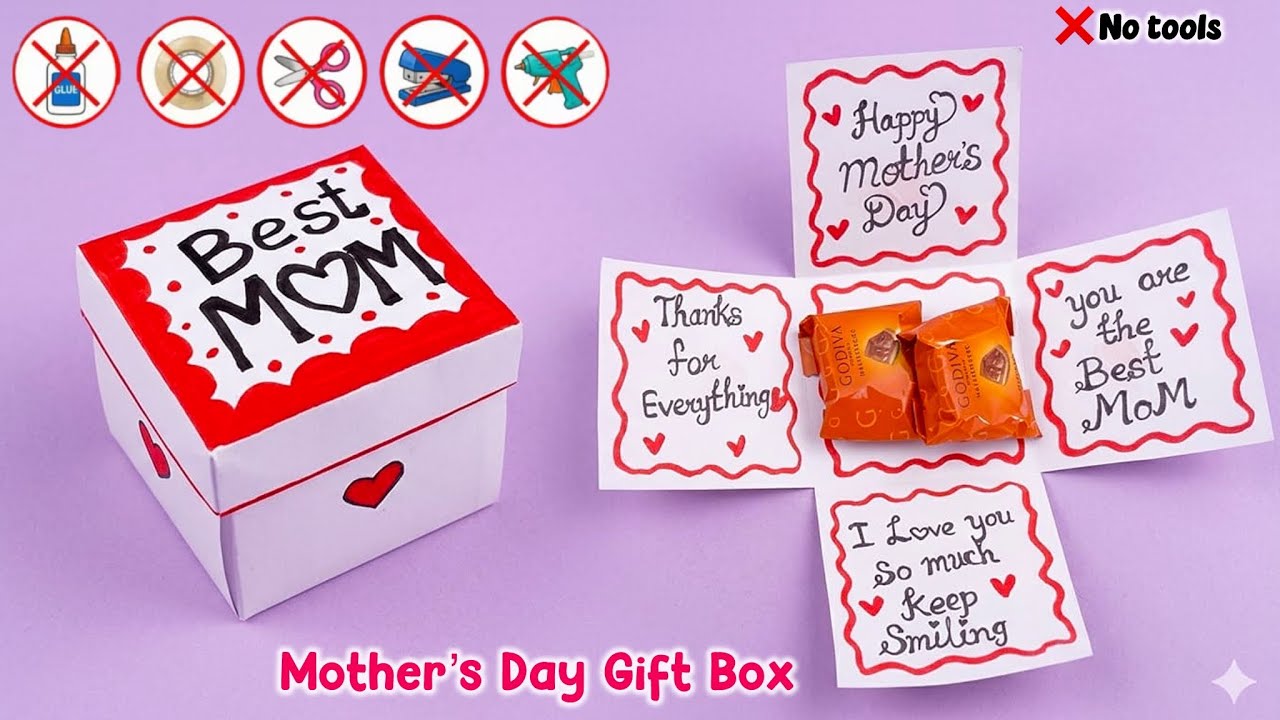 😍 Surprise 😍 Mother's Day Gift Box Making • Cute mother's day gift idea 2026 • paper gift for mother