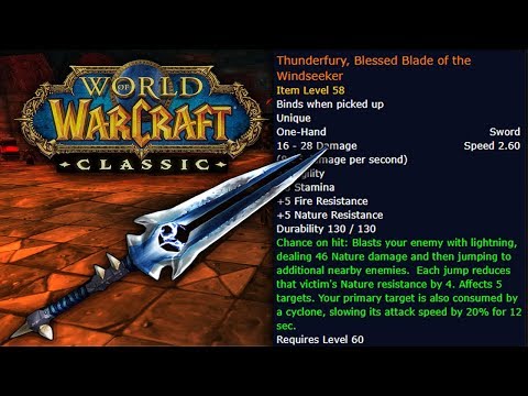 How to Get Thunderfury, Blessed Blade of the Windseeker in Classic WoW