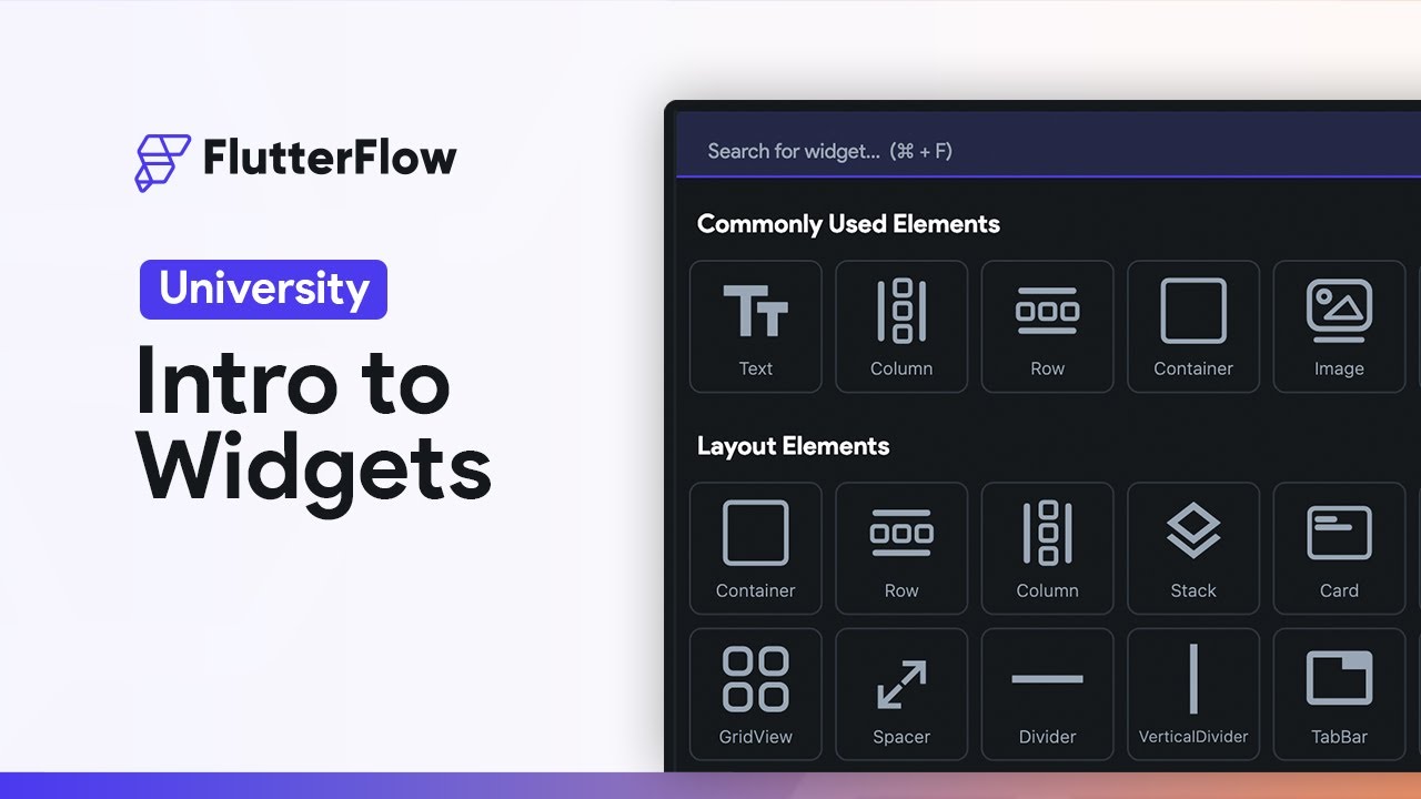 Intro to Widgets | FlutterFlow University