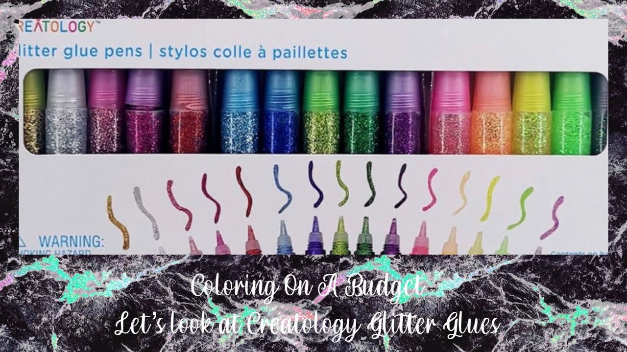 Coloring on a budget: Let’s look at Creatology Glitter Glues from Michael’s