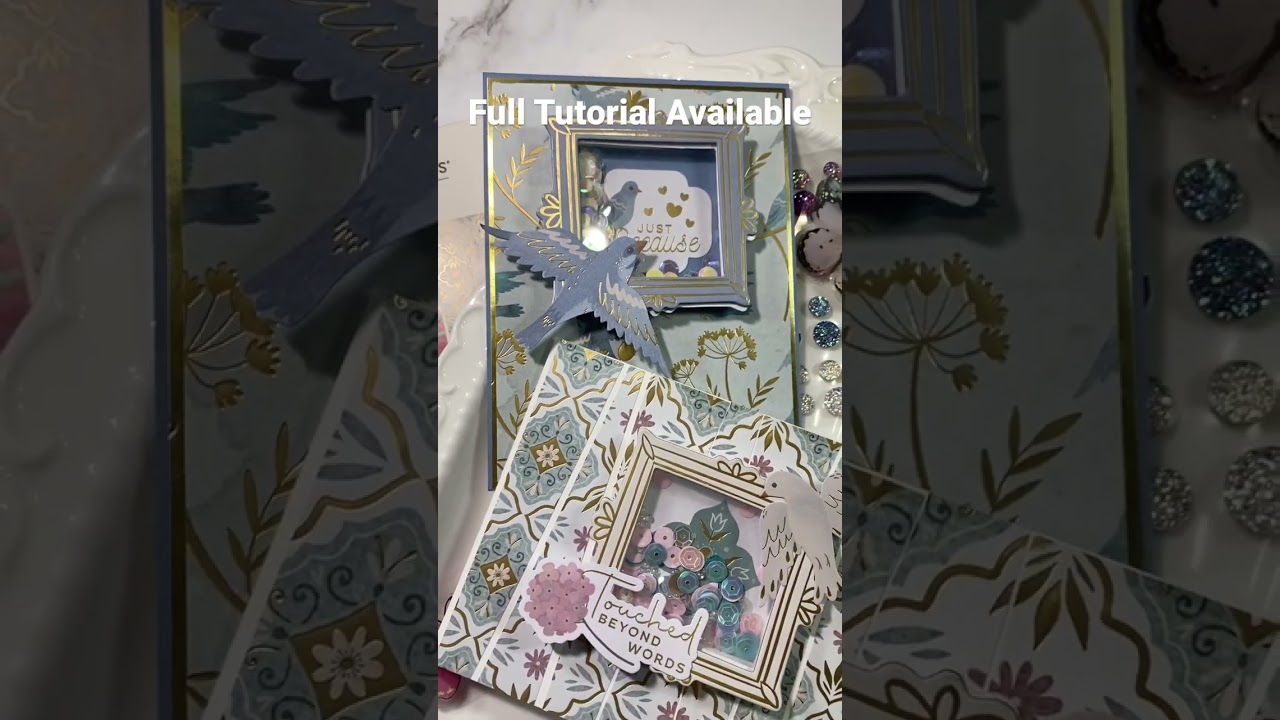 #Spellbinders Quick & EZ Shaker Cards Made From Chip Board Frames. Full Tutorial Available