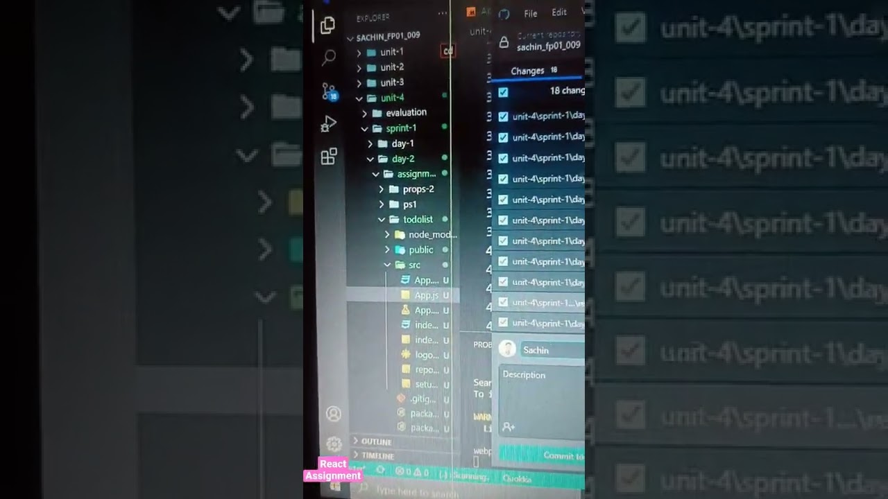 React app push in GitHub ||#masai #assignment #real #coding #skkvlogs #masaischool #lifeatmasai