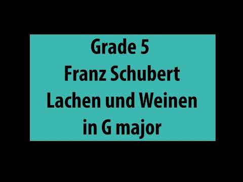 Schubert - Lachen und Weinen l G Major l ABRSM Grade 5 Singing Piano Accompaniment