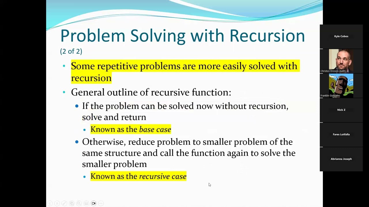 Python: Recursive Function. Problem Solving with Recursion. Examples of Recursive Algorithms