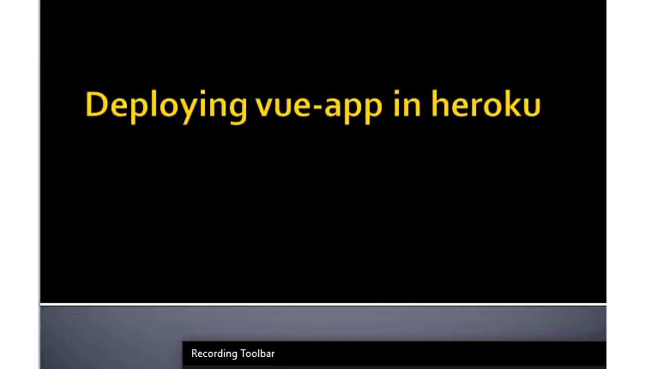Deploying a vue app in heroku #vue #vuejsdeploy #vueheroku