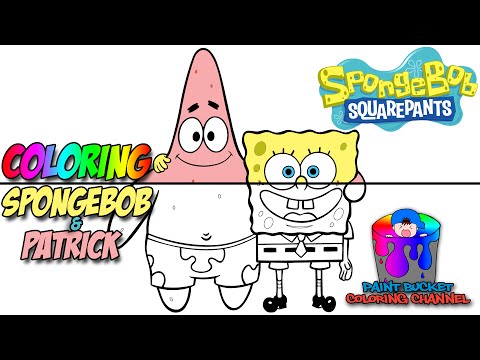 Coloring SpongeBob and Patrick Star - SpongeBob SquarePants Coloring Page for kids