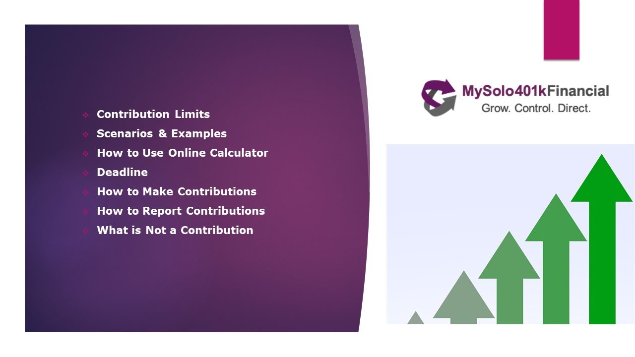 2020/2021 Solo 401k Contributions 