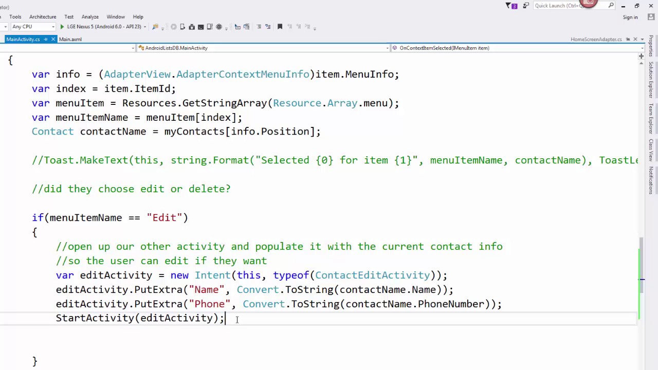 Android.Xamarin – Creating Custom ListAdapters with SQLite Functionality, Part 2