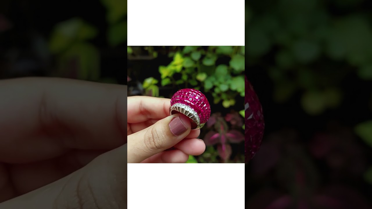 Introducing the Ruby Invisible Cocktail Ring, a masterpiece from Adastra's Signature Collection