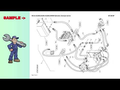 Bomag BF 300 C S340 2 V Asphalt Paver Parts Manual PDF