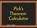 Pick's Theorem Calculator