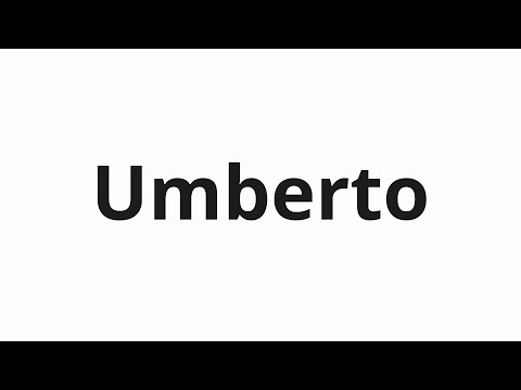 How to pronounce Umberto