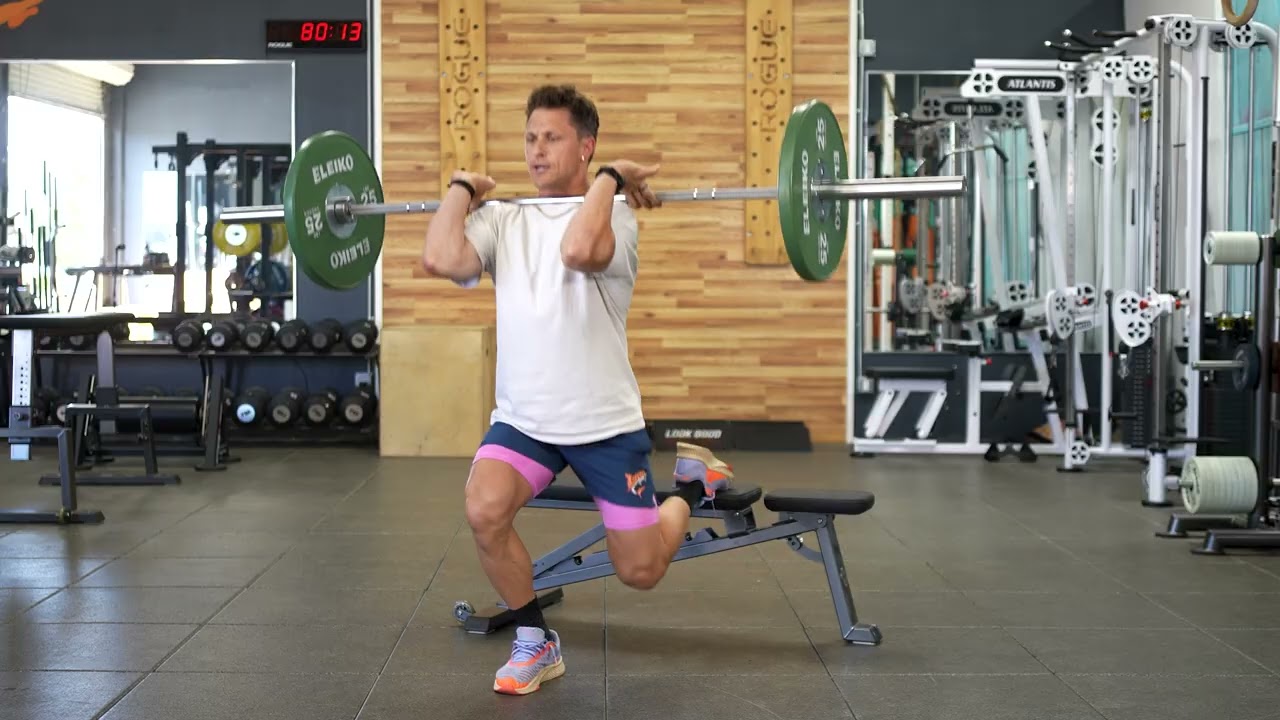 Front Rack Bulgarian Split Squat