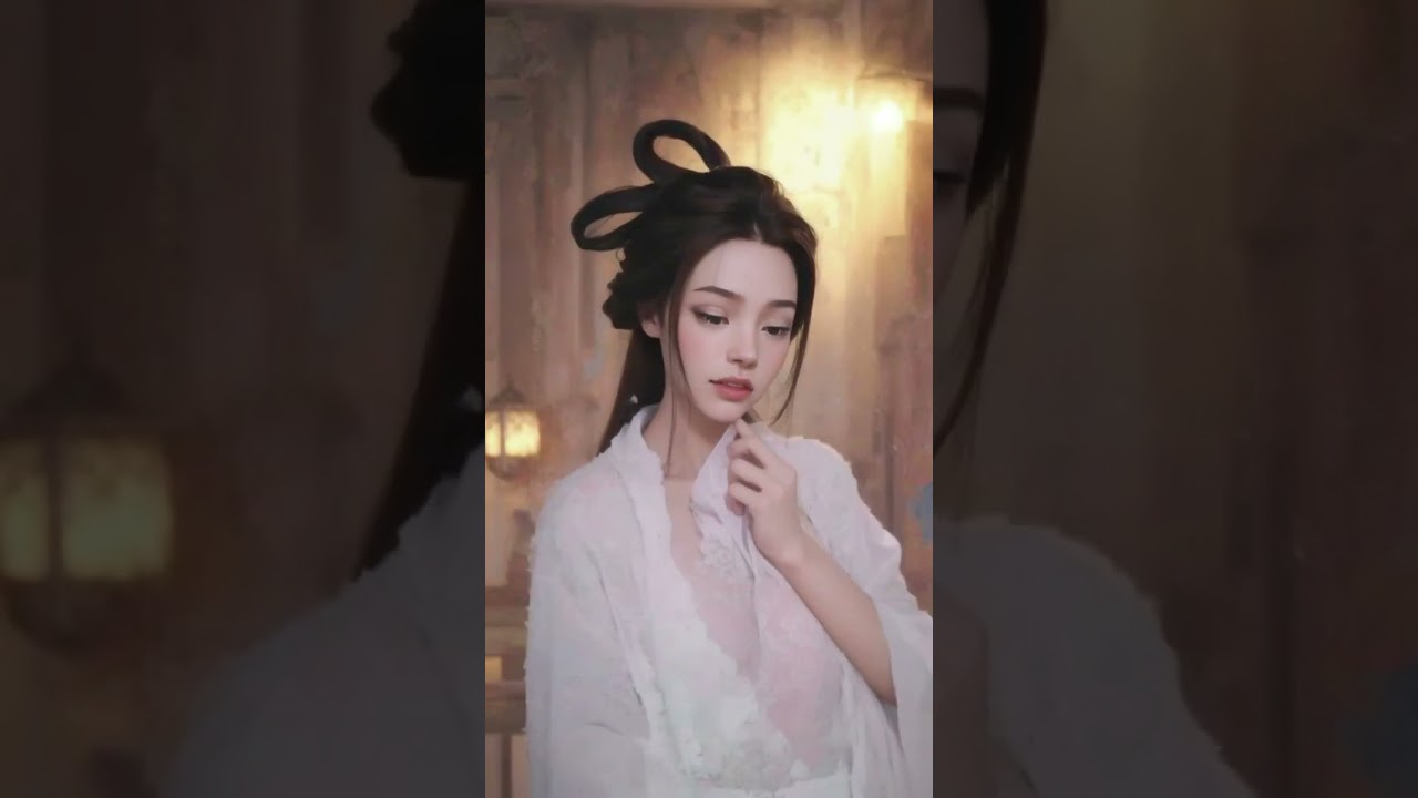 Turning myself into an AI girl wearing white clothing, Stable Diffusion mov2mov #stablediffusion