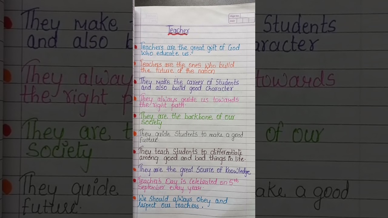 10 Lines On Teacher||Essay On Teacher||Teacher's Day Essay||Teacher Essay❤️❤️#shorts #teacher