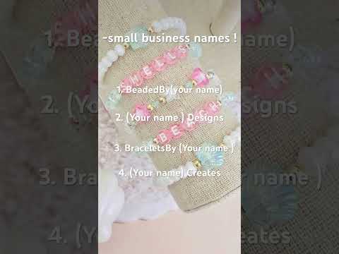 four small business names 4 u ! π #smallbusiness #smallbiz #preppy #claybeads #bracelet #tips
