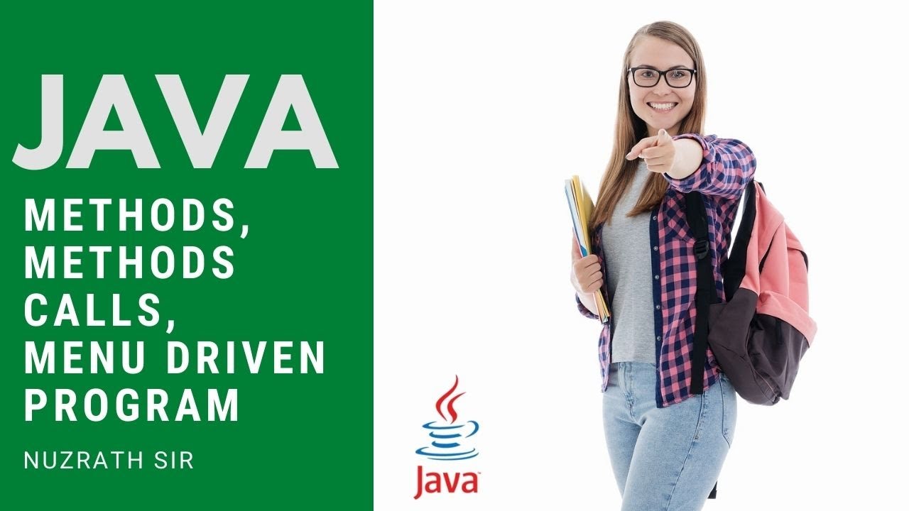 Methods in Java | Menu Driven Program | Procedural | Method Calls