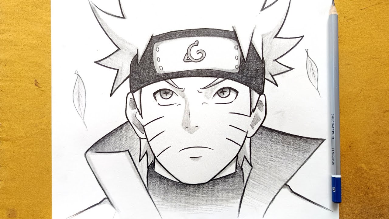 How to draw Naruto uzumaki step by step for beginners || Easy anime drawing ideas for beginners