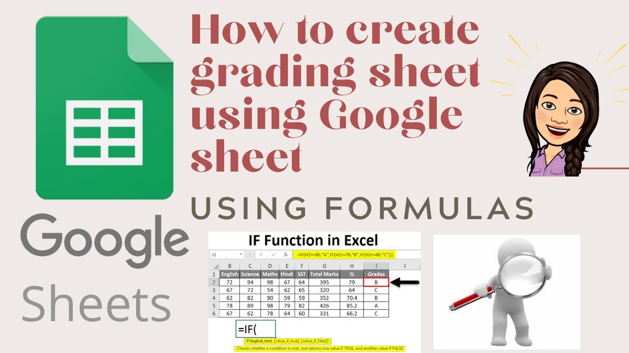 HOW TO CREATE GRADING SHEET WITH FORMULAS IN GOOGLE SHEET.