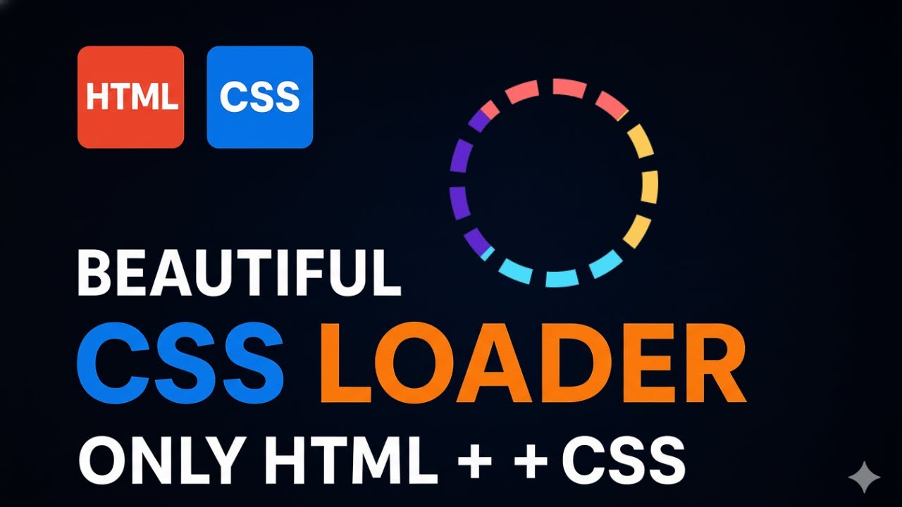 Colorful Ring Loader Animation using HTML & CSS | Modern CSS Animation Tutorial 2025