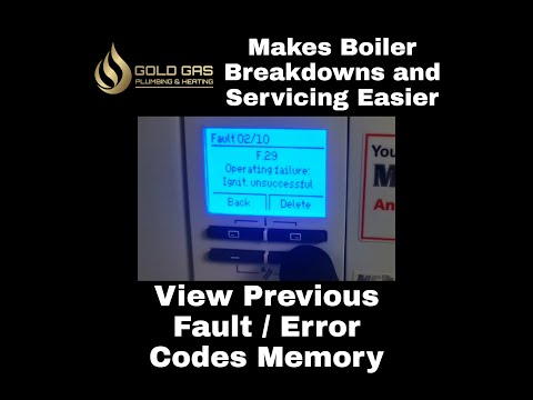 VAILLANT BOILER VIEW PREVIOUS FAULT ERROR CODES HISTORY / MEMORY LIST - ECOTEC ECOMAX PURE PLUS PRO