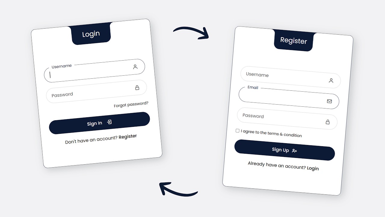 How to Create a Modern, Responsive Login & Registration Form in HTML, CSS & JavaScript