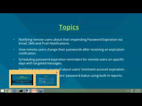 Ensure remote users change their passwords before the expiration date
