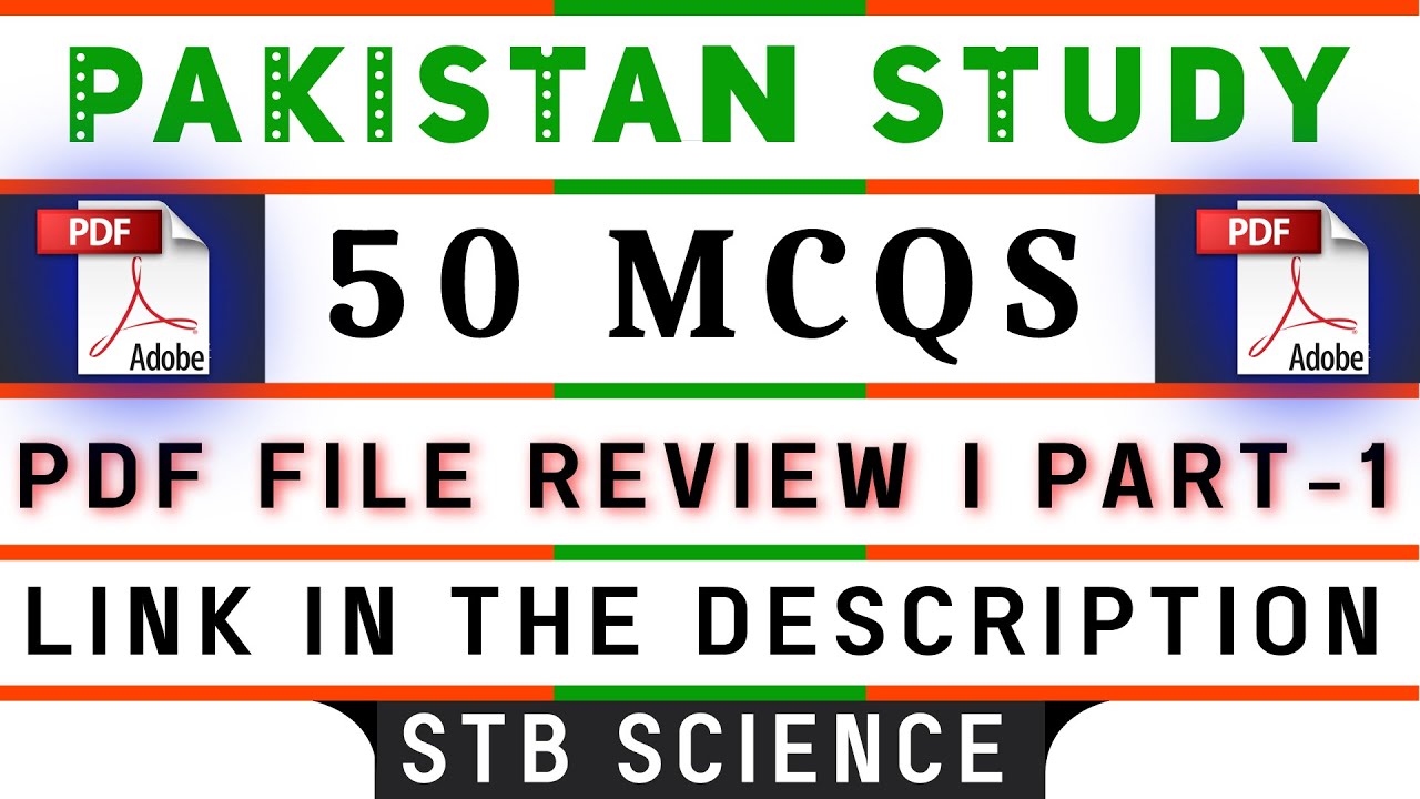 Pakistan Study MCQs PDF Review I 50 MCQs PDF File I Part-1 I Link in the Description I