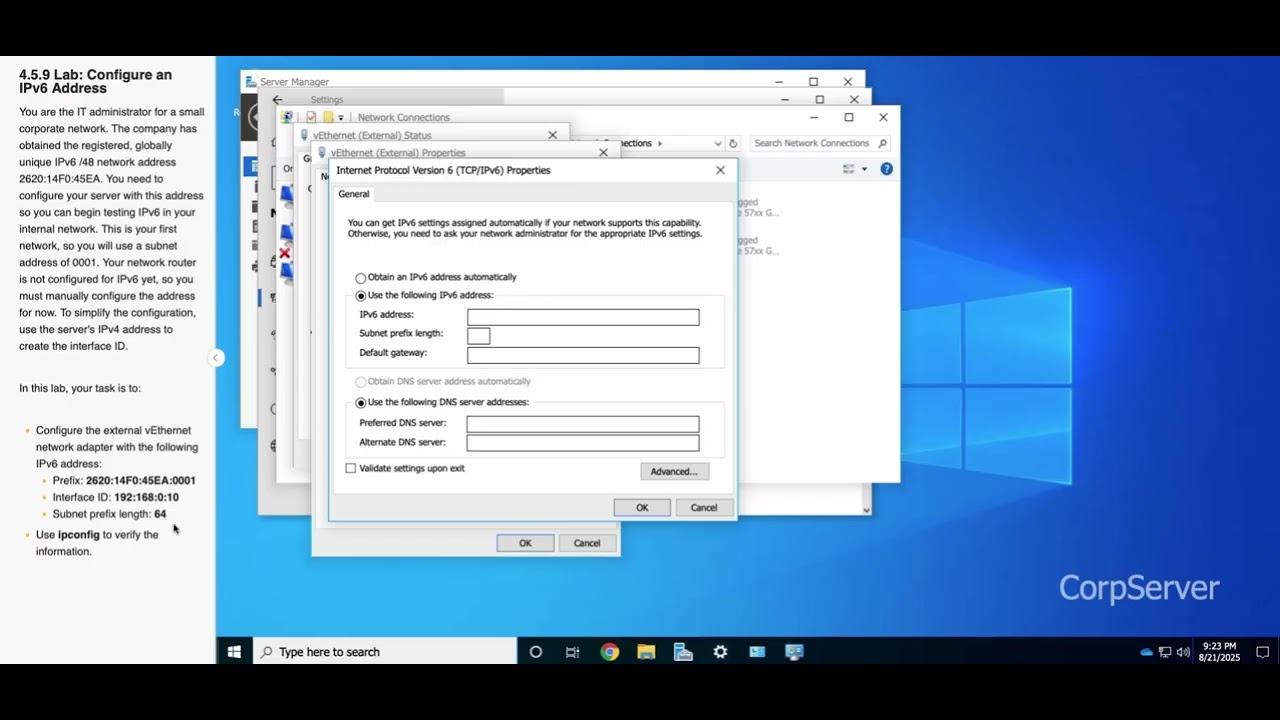 Configure IPv6 Addresses
