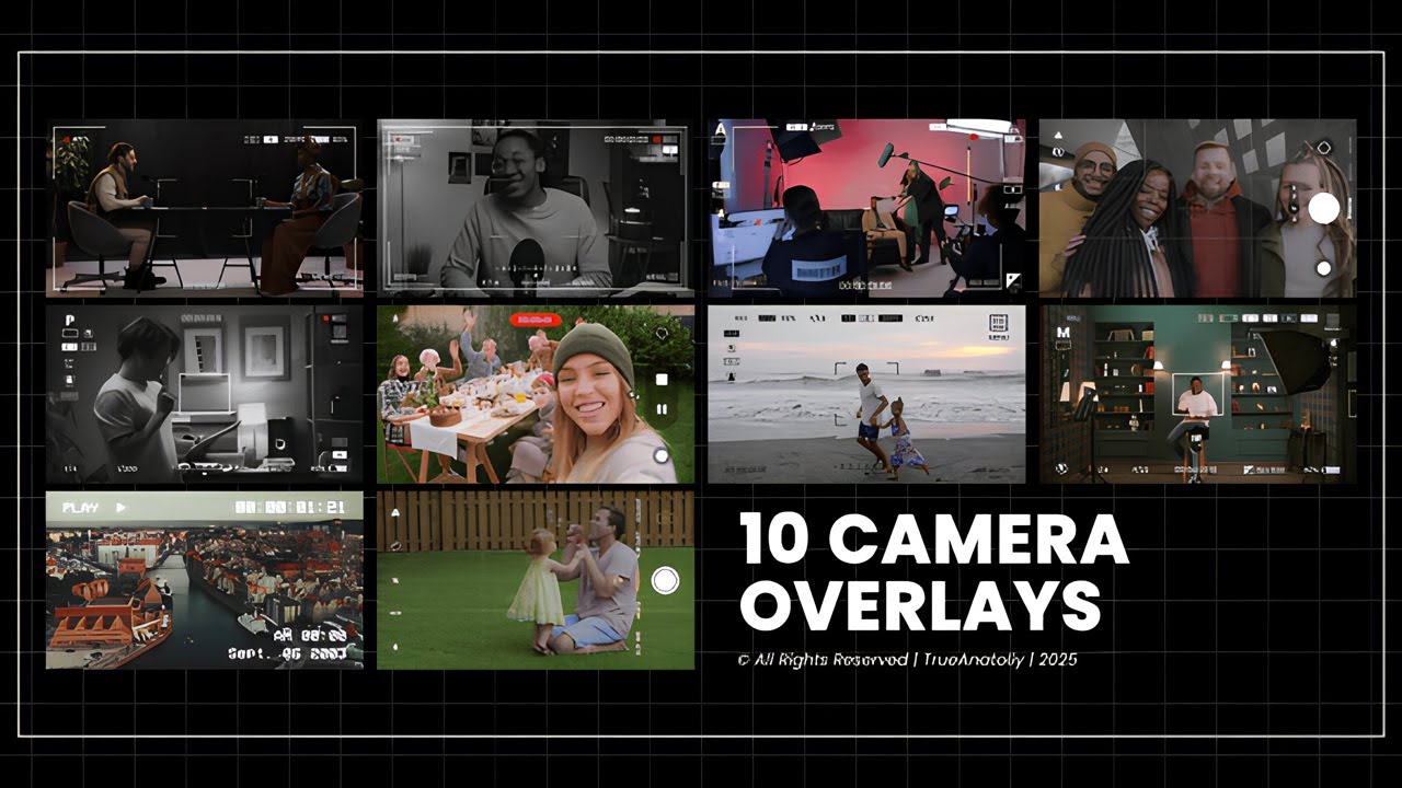 Camera Recording Overlays Pack - After Effects Template