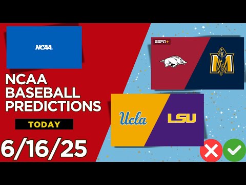 College Baseball Picks, June 16th - NCAA Baseball Tournament Predictions | NCAA Baseball Predictions