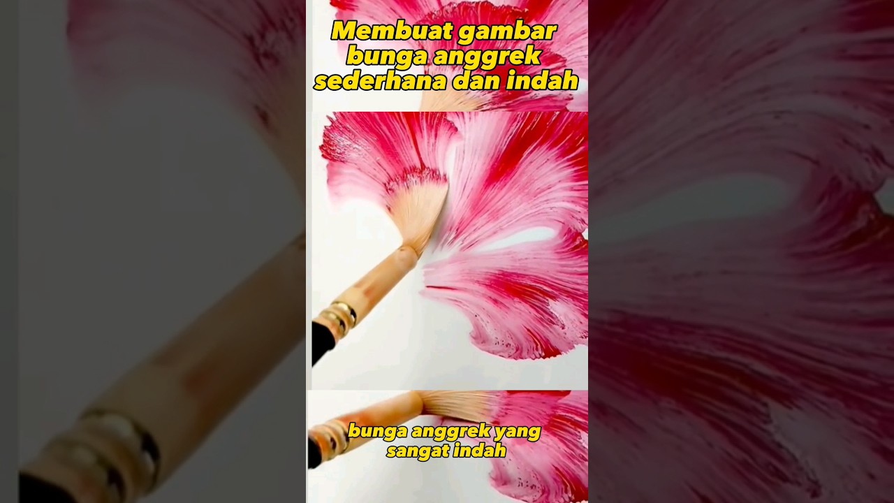 membuat gambar bunga anggrek sederhana dan indah #shorts #subscribe