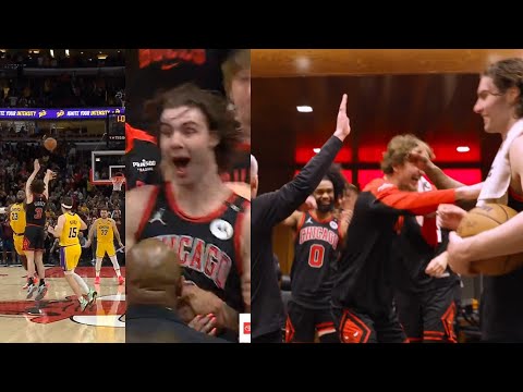Bulls locker room after Josh Giddey half court game winner buzzer beater vs Lakers