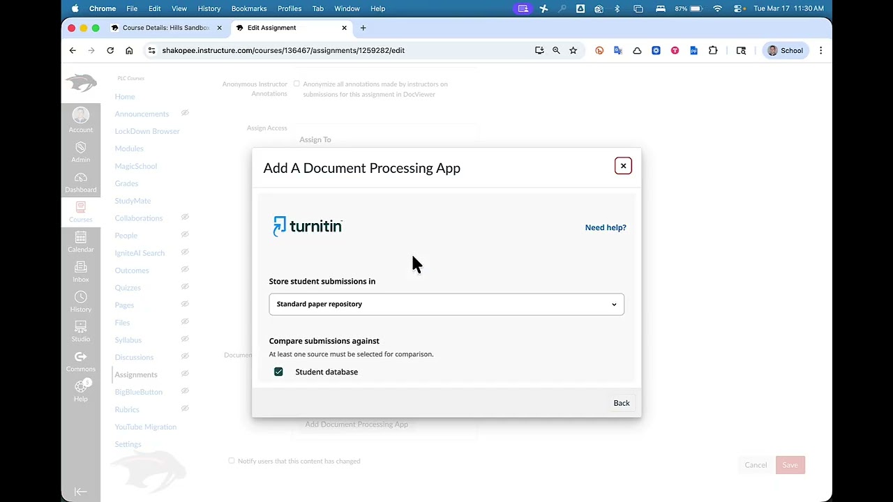Turnitin Update: Document Processing App