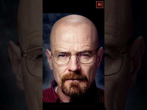 Minimal Vector Art of a Legend! 🎭 #breakingbad #shortvideo #shorts