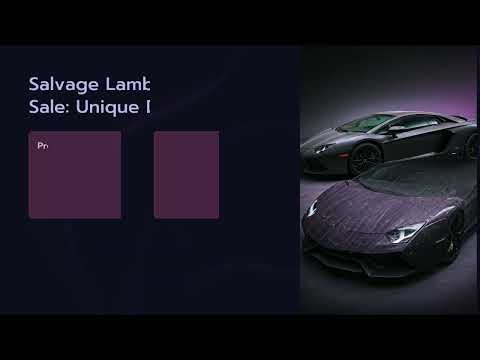 Salvage Lamborghini for Sale