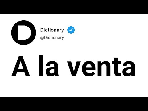 A la venta Meaning In English