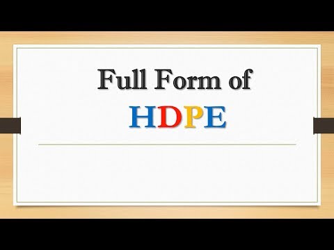 Full Form of HDPE || Did You Know?
