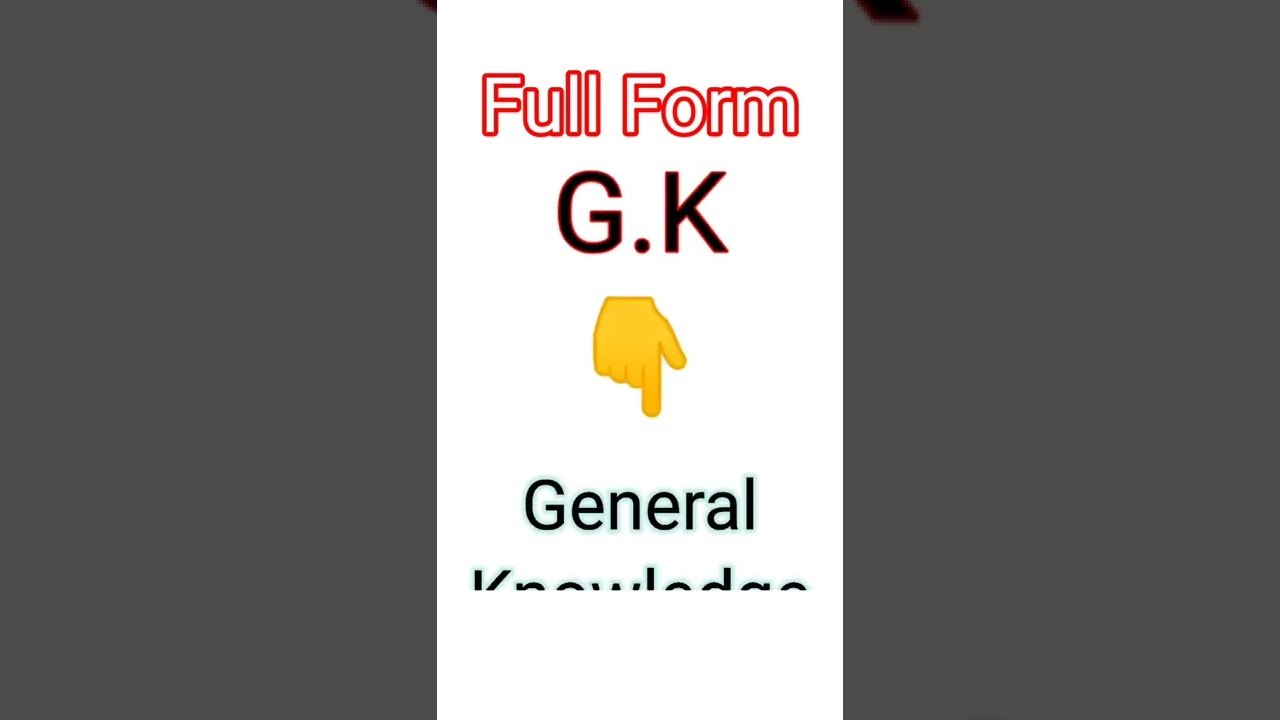 GK Ka Full Form #tarestudy #gk
