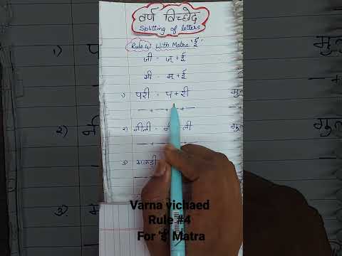Hindi Grammar - Varna vichaed Rule 4: Matra ई