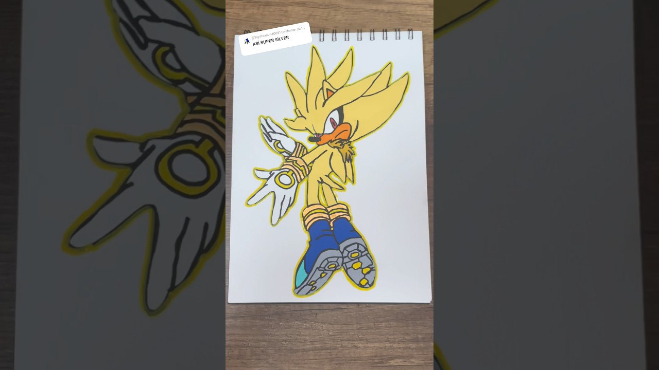 Sonic Super Silver Character Drawing and Coloring ⚡️ #sonic #art