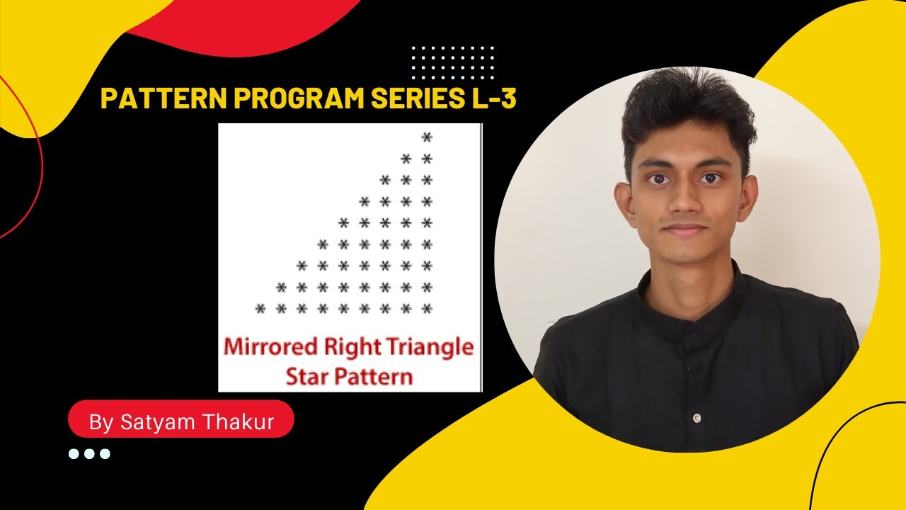 Mirrored Right Triangle Star Pattern || Patter Program Series L-3 #star_pattern #java #programming