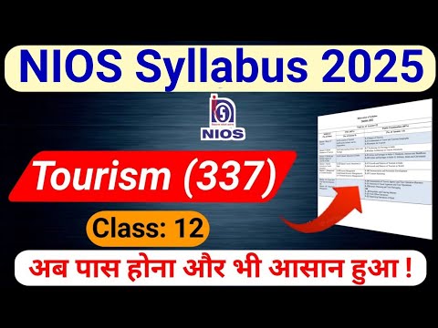 NIOS Class 12 Tourism New Syllabus