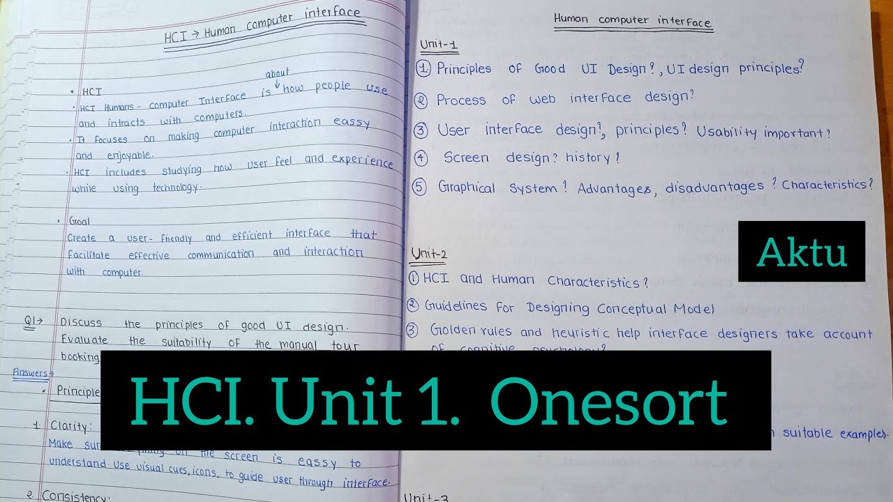 HCI unit 1 aktu onesort।। cse wale//human computer interface important questions