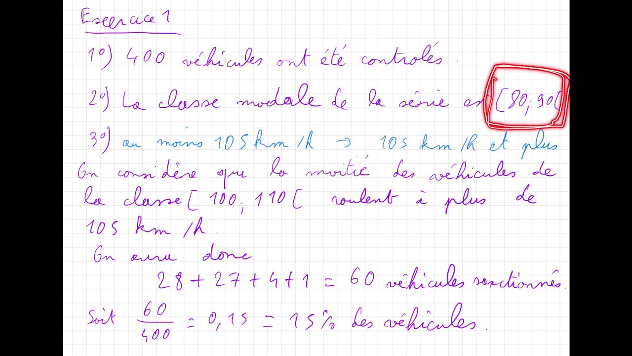 Correction DS statistiques à une variable 2nde bac pro 2019 2020