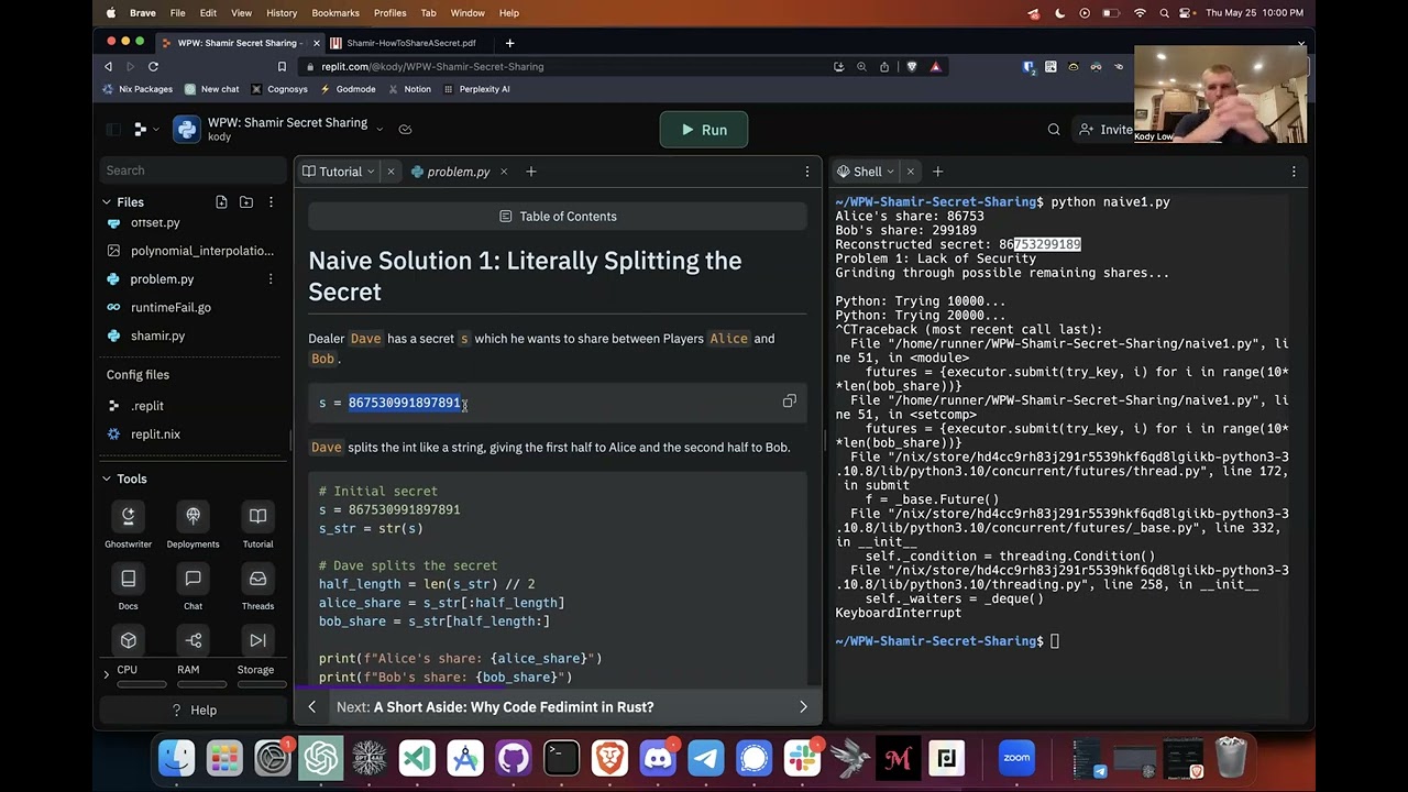 WPW: Shamir Secret Sharing Tutorial